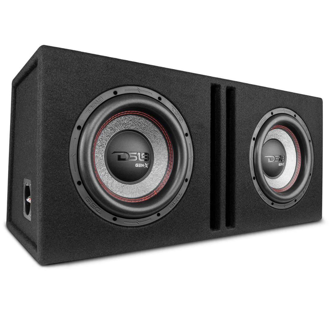 DS18 GEN-X210LD 2x GEN-X104D 10" Subwoofers with Ported Sub Enclosure ...