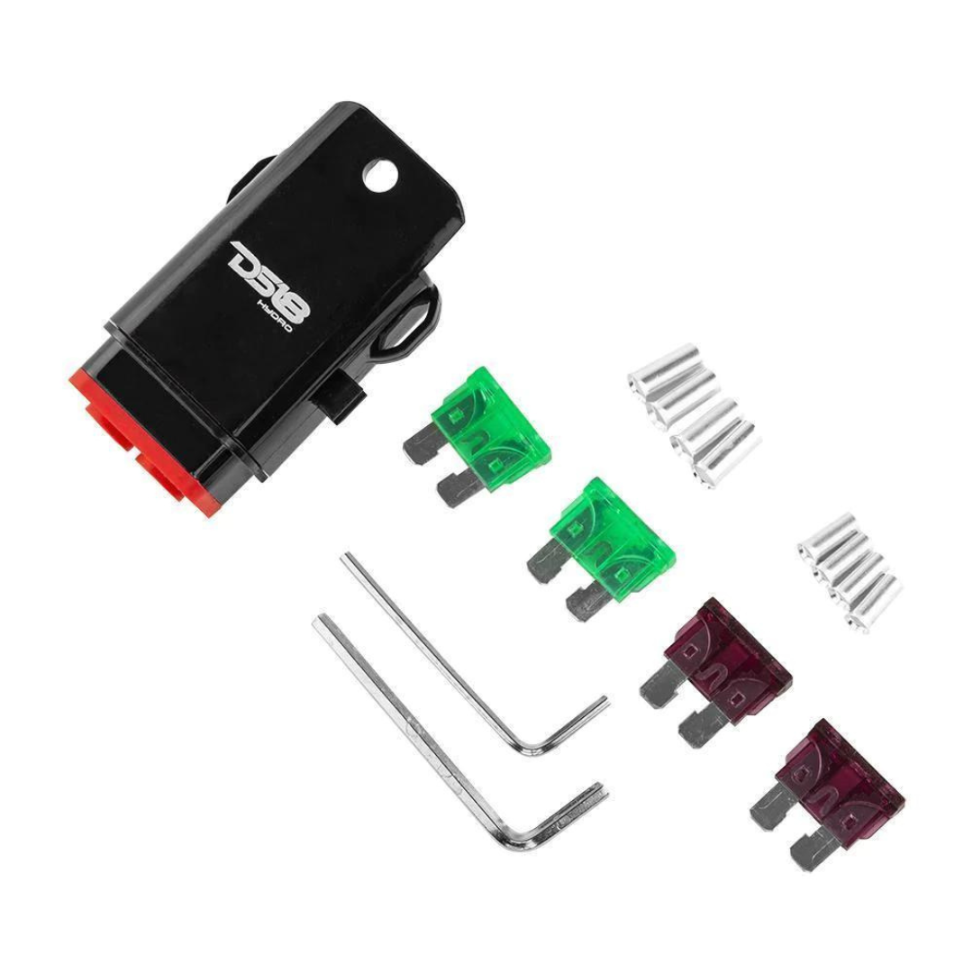 DS18 MFH8 Marine 8 Gauge Fuse Holder - Includes Fuses & Wire Ferrules ...