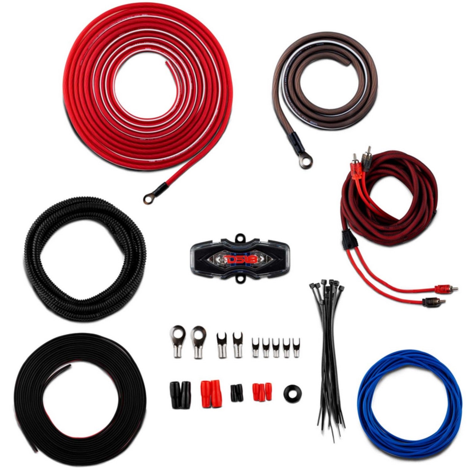 DS18 AMPKIT8 8 Gauge Amplifier Wiring Kit - Copper Clad Aluminum Wire ...
